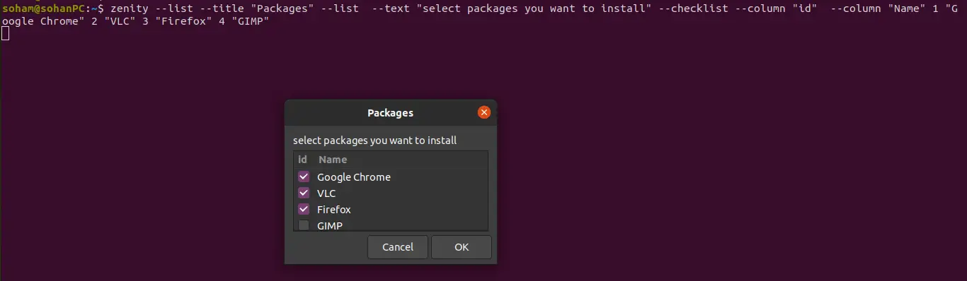 How To Display Gui Dialogs In Bash Script Using Zenity