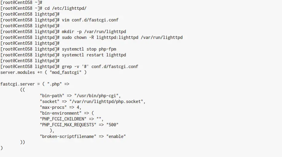 How To Install Lighttpd With PHP FPM And MariaDB On CentOS