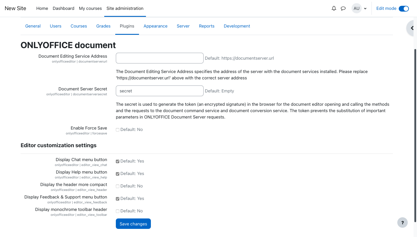 How To Integrate ONLYOFFICE Docs With Moodle 4