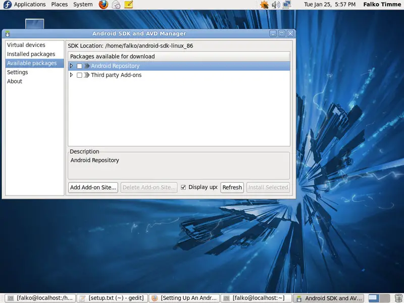 Setting Up An Android App Build Environment With Eclipse Android Sdk Phonegap Fedora 14
