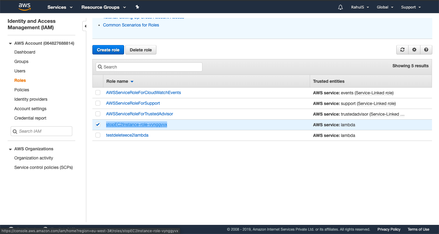 Aws Lambda Function To Start And Stop An Ec2 Instance