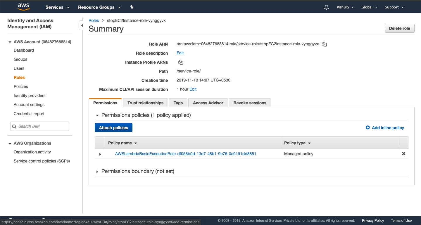 Aws Lambda Function To Start And Stop An Ec2 Instance
