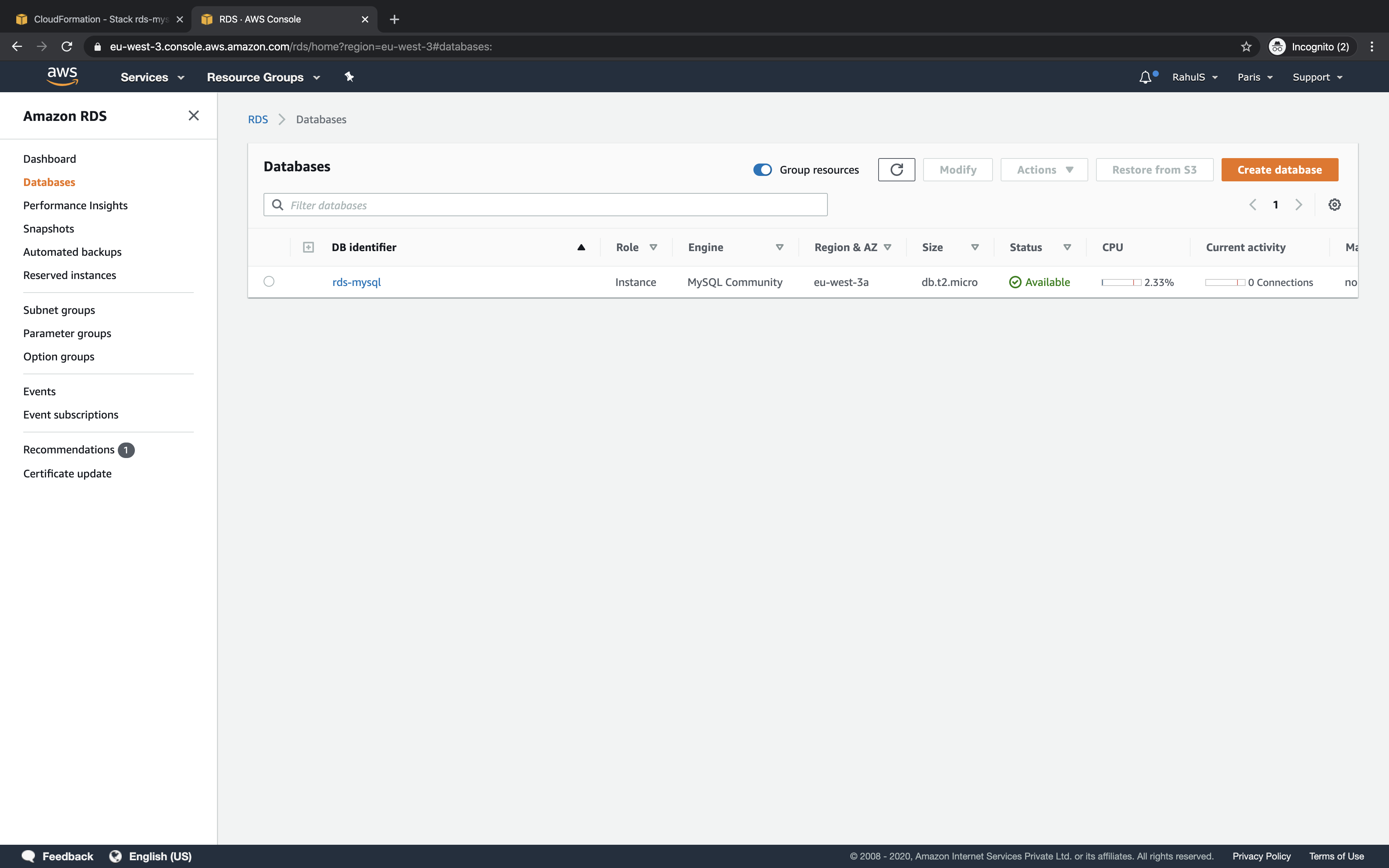Use Cloudformation To Create An Rds Mysql Instance On Aws 5053
