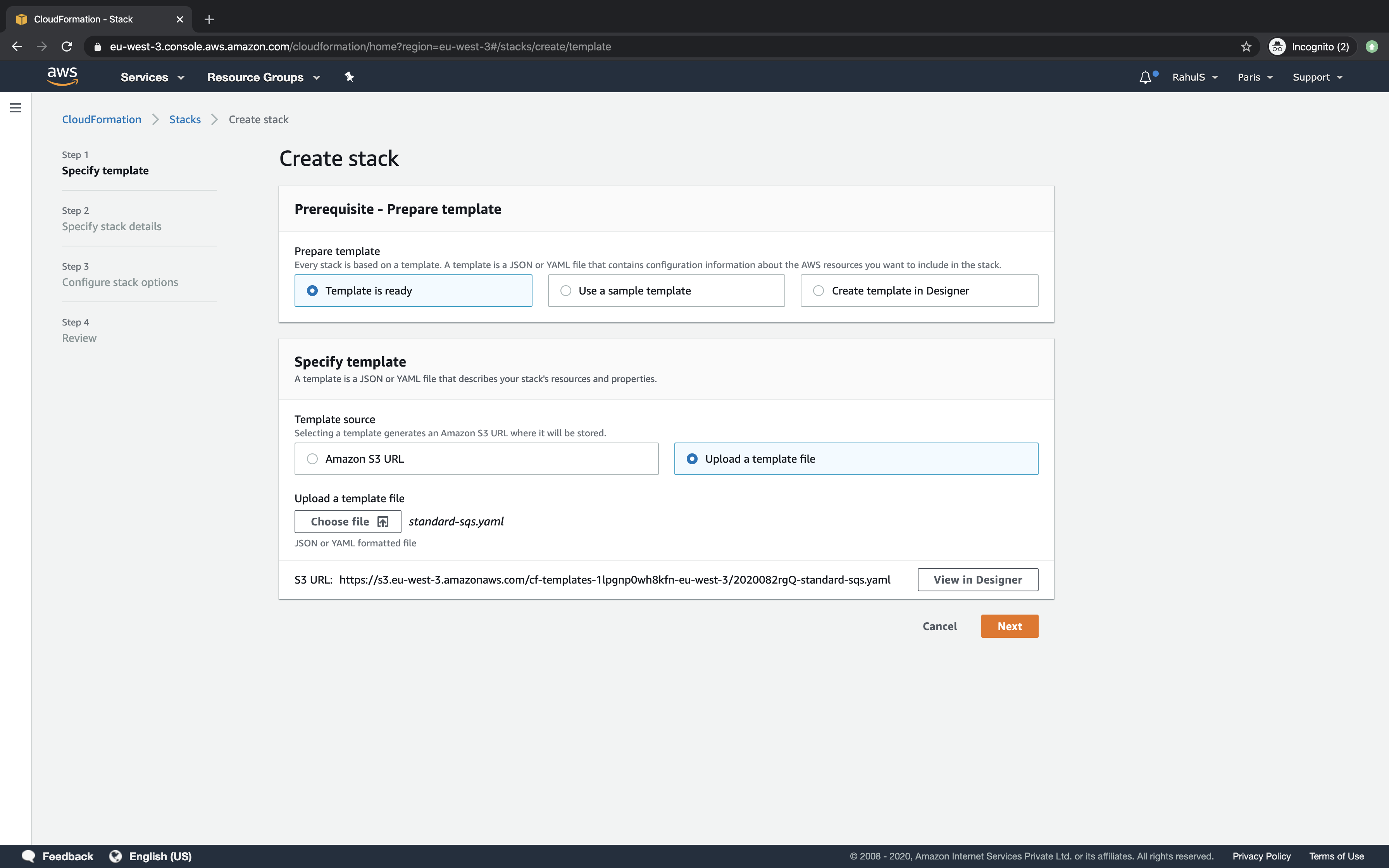 How to use Cloudformation to create SQS Queues on AWS