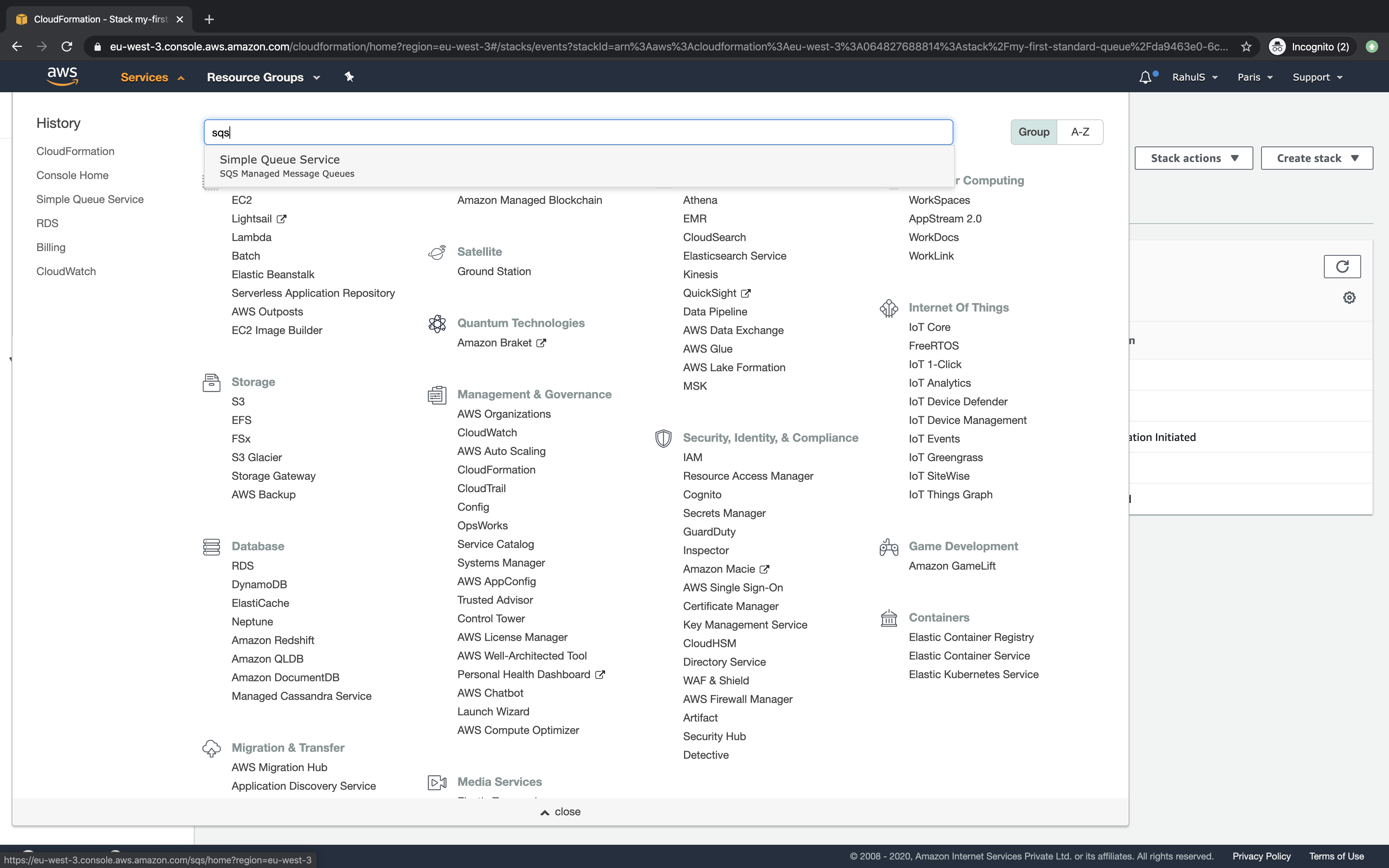 How to use Cloudformation to create SQS Queues on AWS