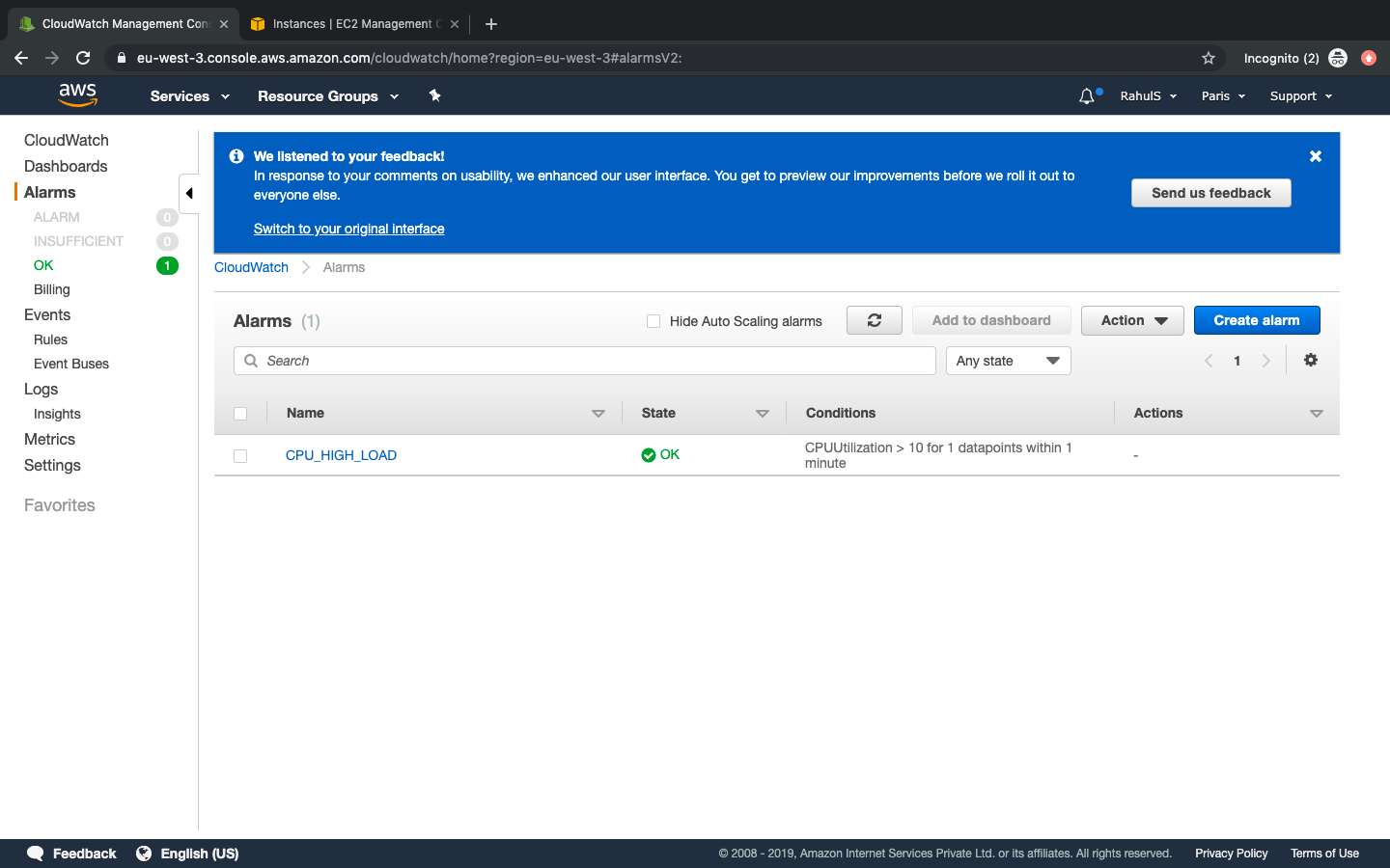 How To Create An Alarm For An Ec2 Instance With Cloudwatch