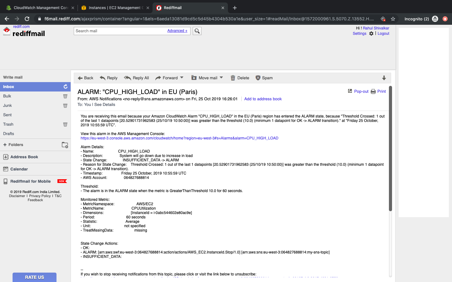 How To Create An Alarm For An Ec2 Instance With Cloudwatch