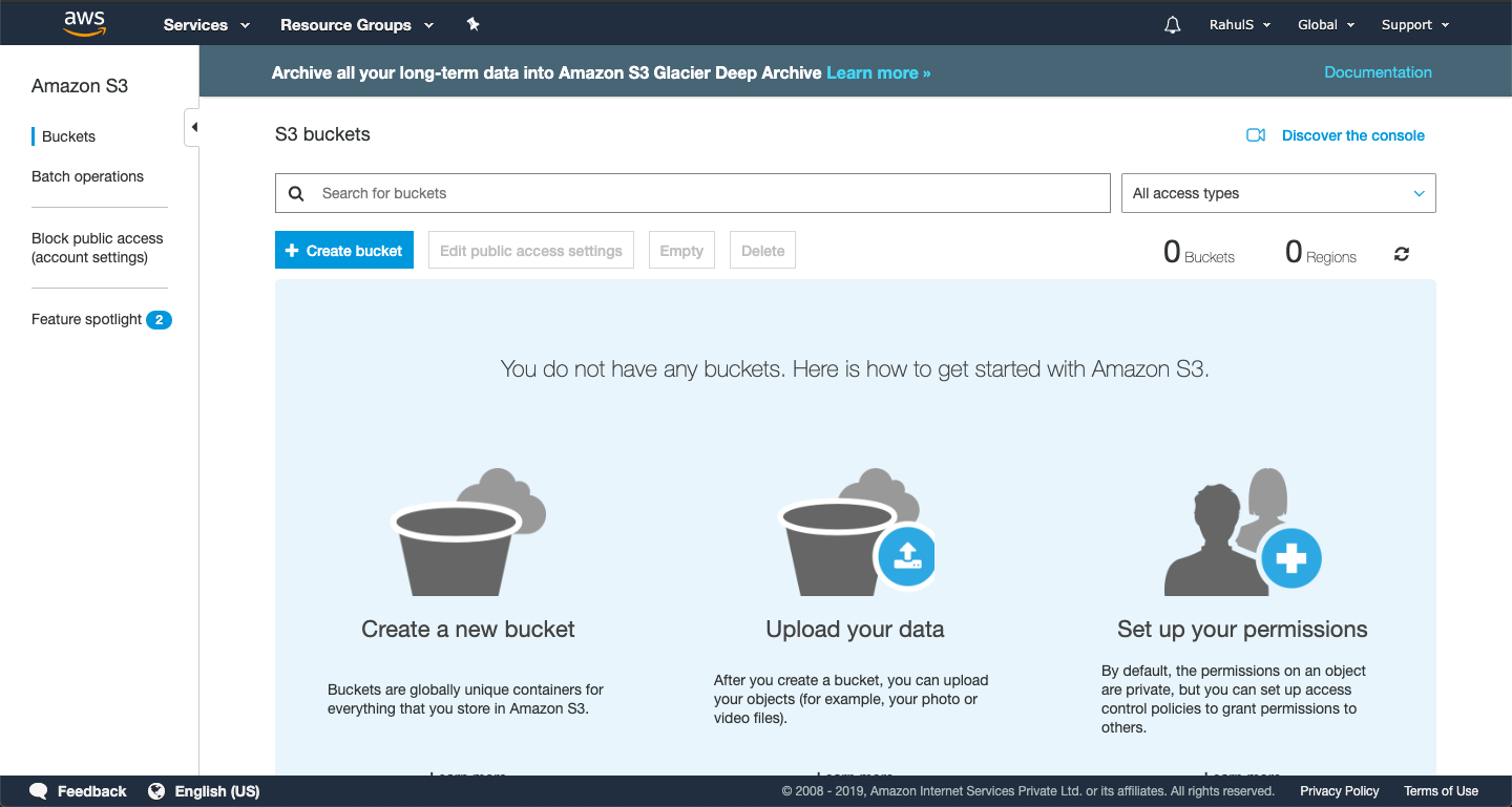 How To Create An S3 Bucket Object Storage On Amazon Aws