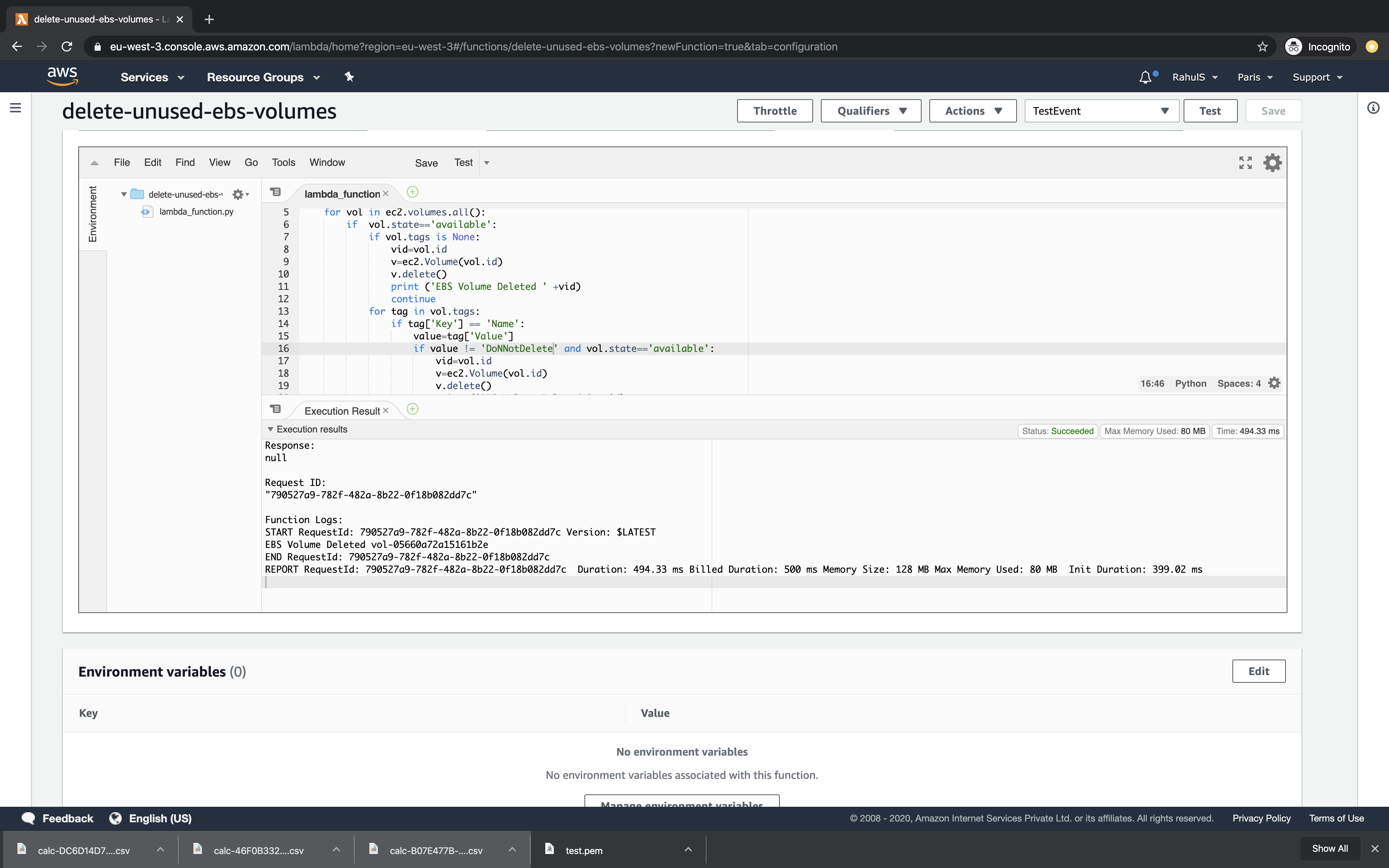 Delete Unused Ebs Elastic Block Storage Volumes On Aws Using A Lambda Function