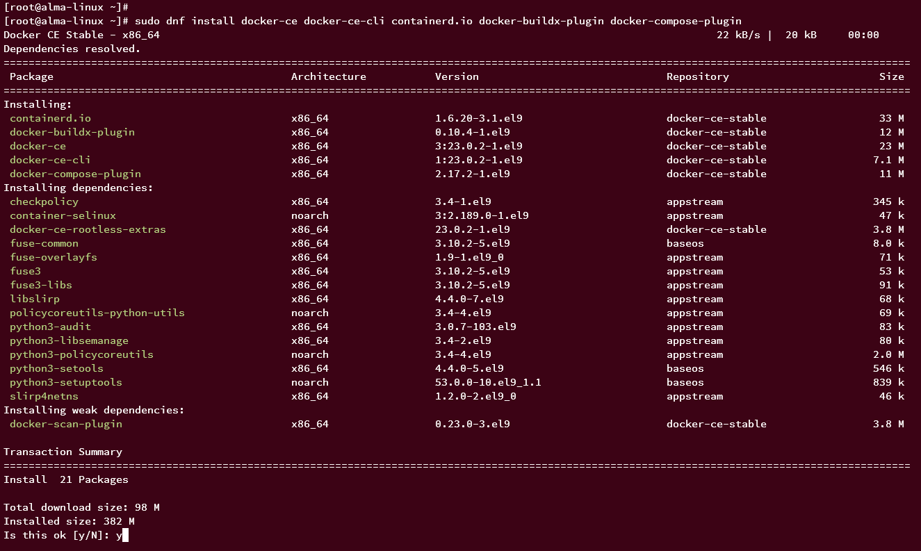 Docker CE on Alma Linux 9: A Quick and Easy Installation Guide