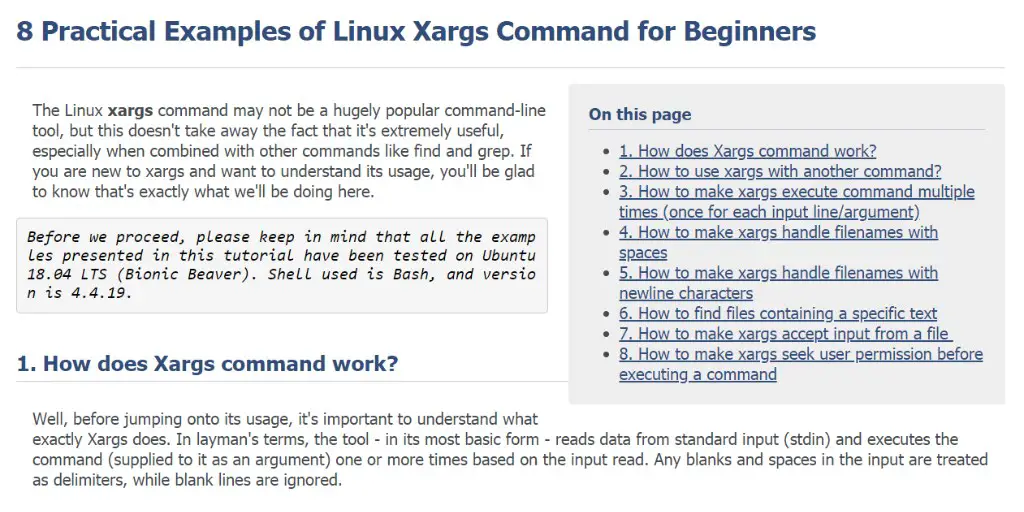 8 Practical Examples Of Linux Xargs Command For Beginners