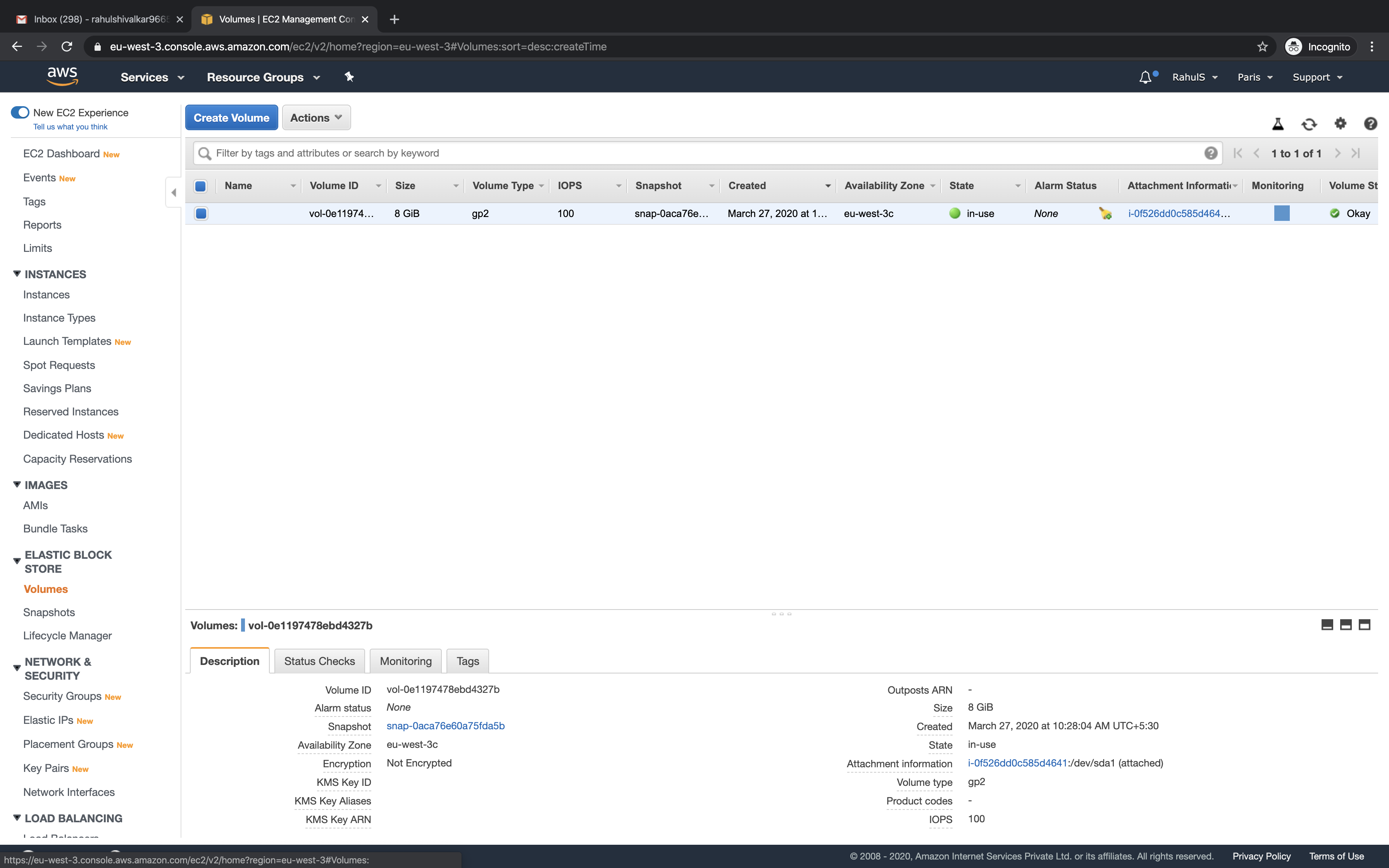 How To Create And Attach An Ebs Elastic Block Storage Volume To An Ec2 Instance On Aws