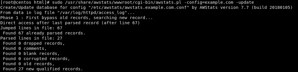 How to install and use AWStats Web Analytics on CentOS 8