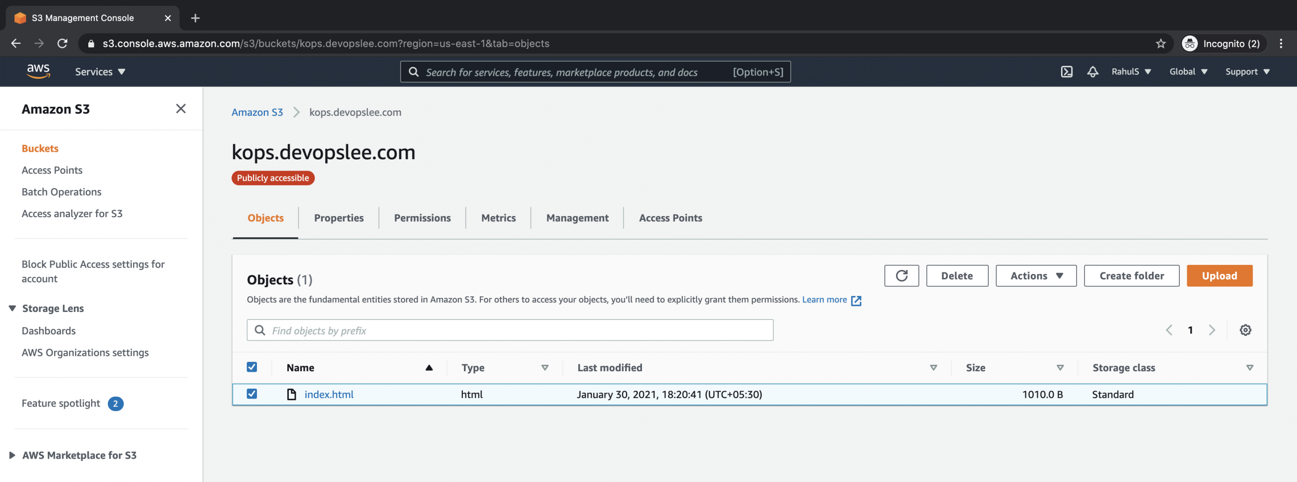 How to configure Route53 with our DomainName to access a static website from S3 on AWS
