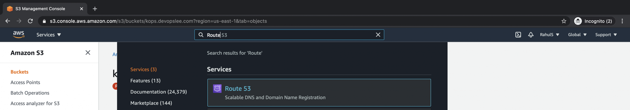 How to configure Route53 with our DomainName to access a static website from S3 on AWS - Cộng ...