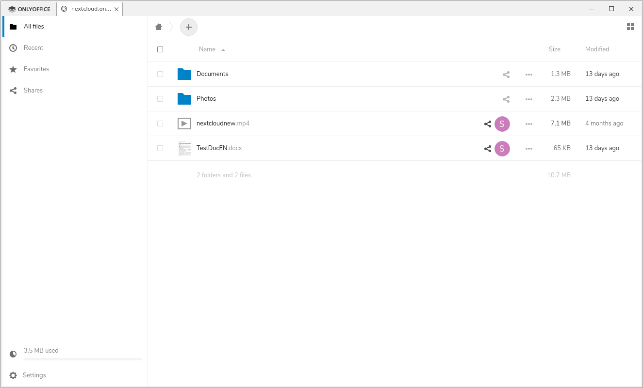 How to connect ONLYOFFICE Desktop Editors to Nextcloud