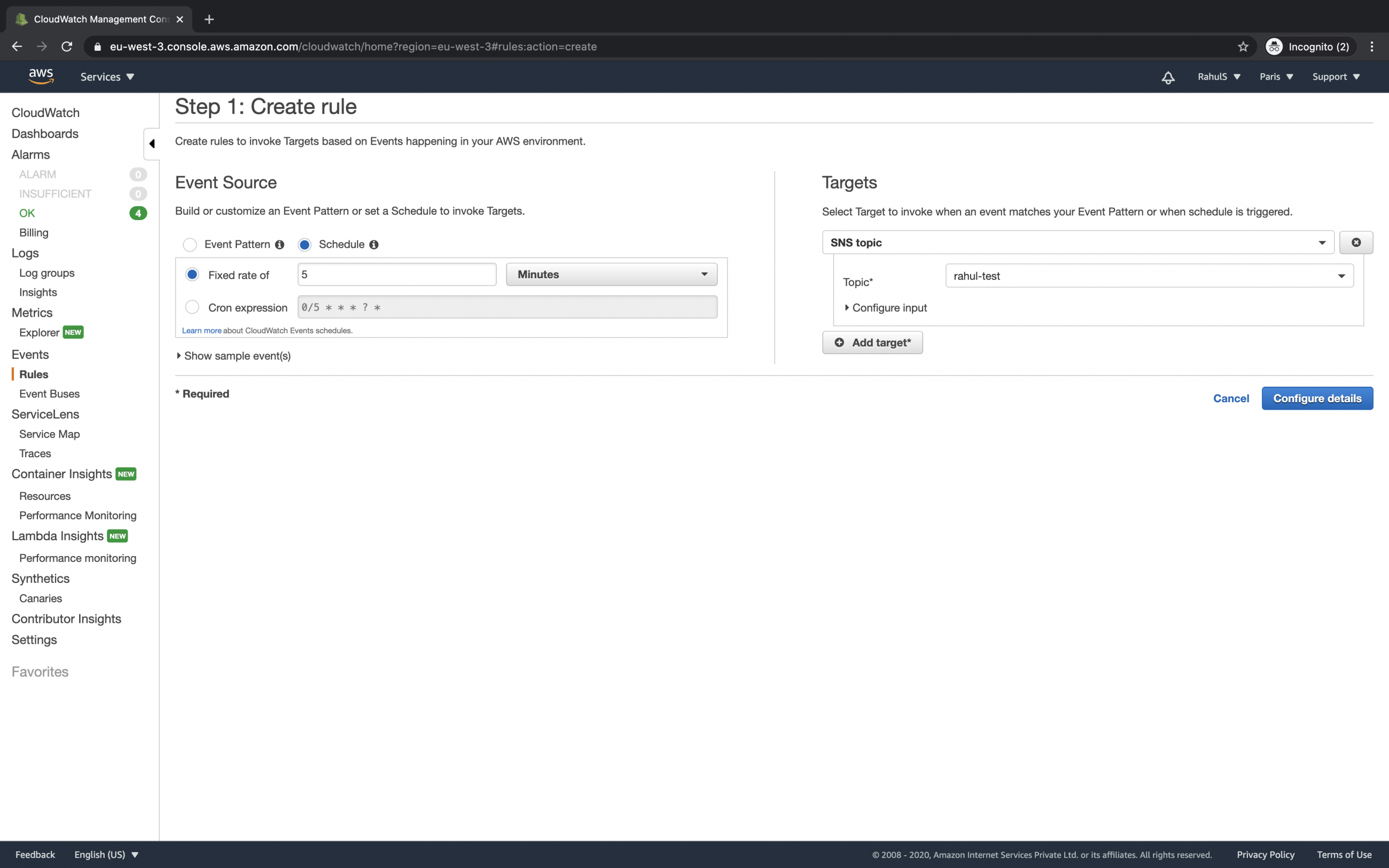 How to create a Cloudwatch Event Rule in AWS How to create a Cloudwatch Event Rule in AWS
