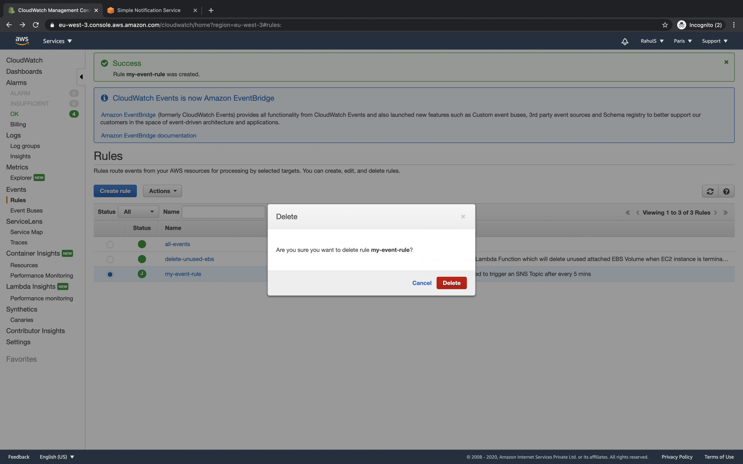How to create a Cloudwatch Event Rule in AWS How to create a Cloudwatch Event Rule in AWS