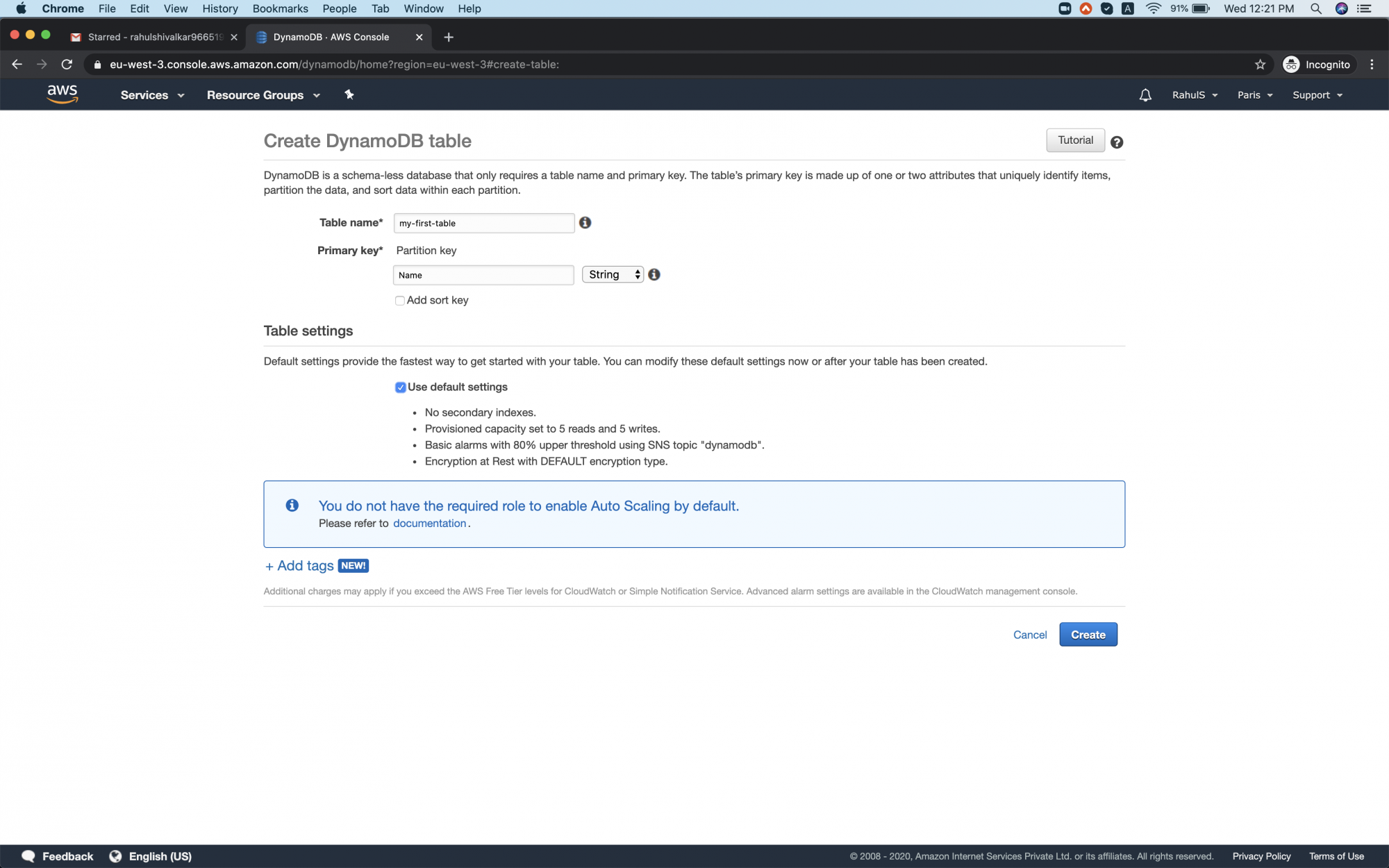How To Create A Dynamodb Table In Aws