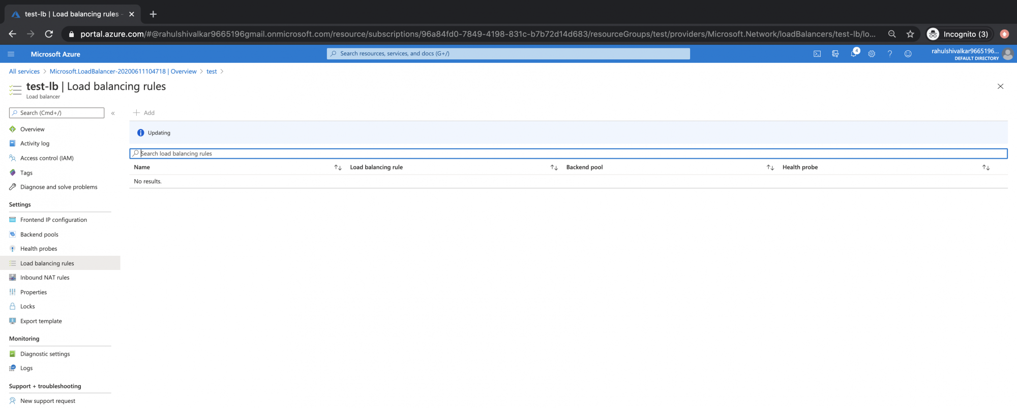 How to create a Load Balancer in Azure Cloud
