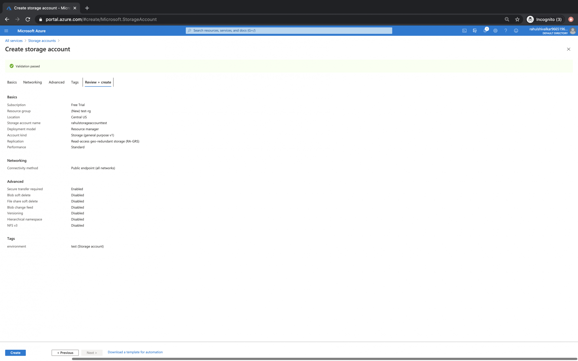 How to use Object Storage in Azure Cloud