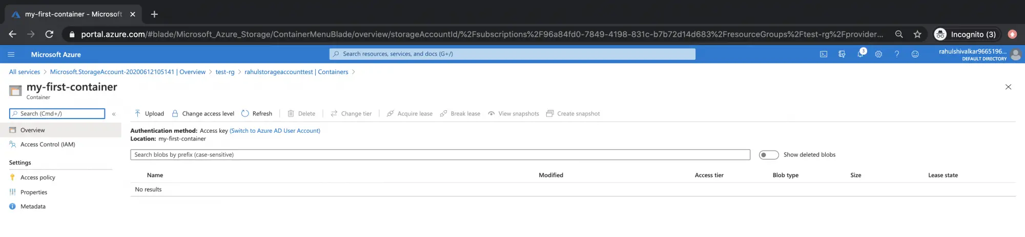 How to use Object Storage in Azure Cloud