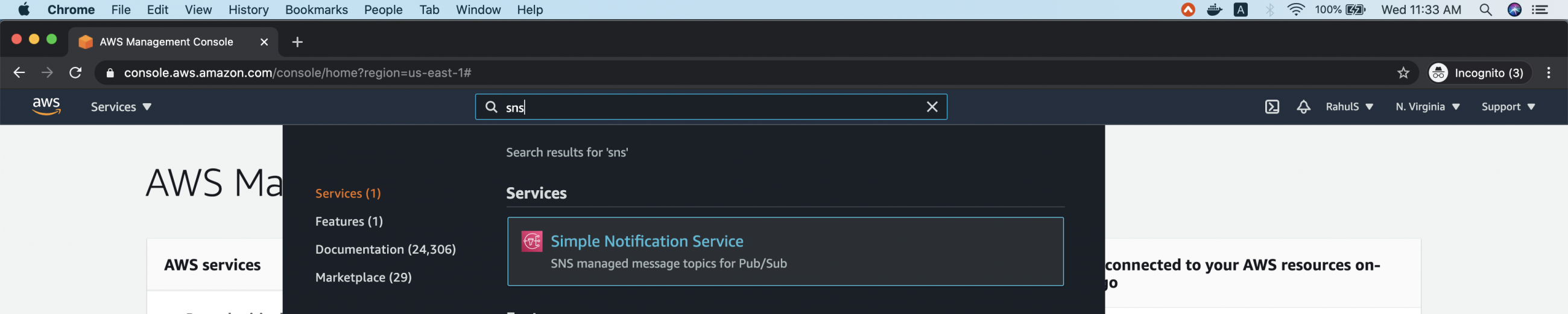 How to create a subscription between an SQS queue and SNS topic on AWS