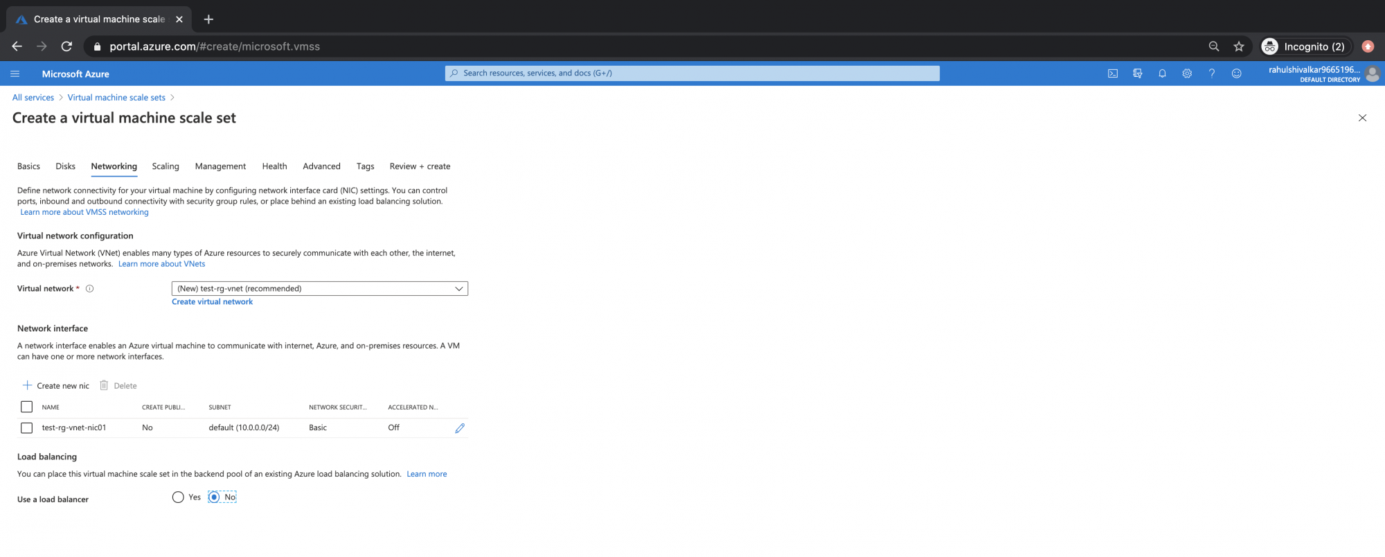 How to create a Virtual Machine scale set on Azure