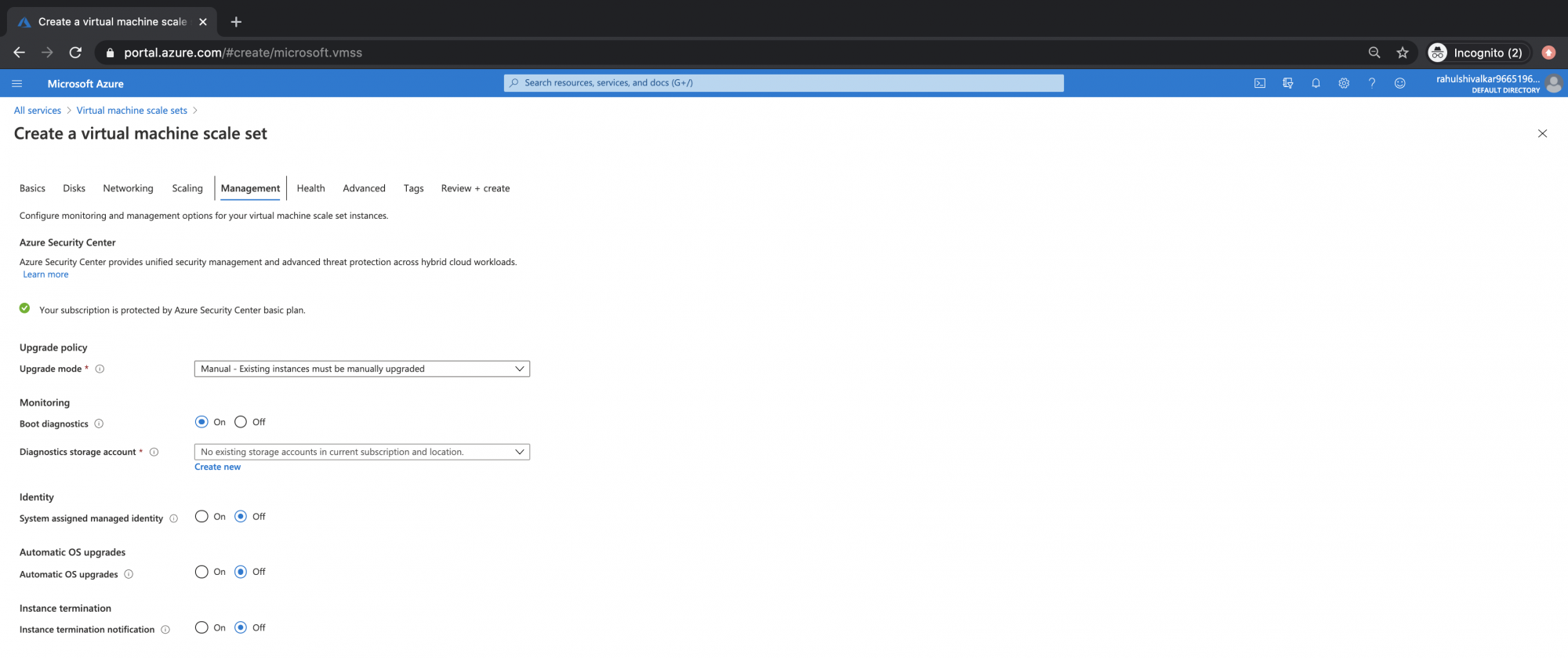 How to create a Virtual Machine scale set on Azure