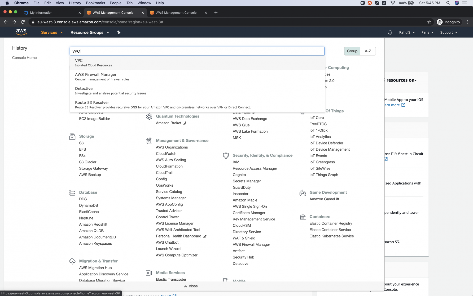 How to create a VPC Peering between 2 VPCs on AWS