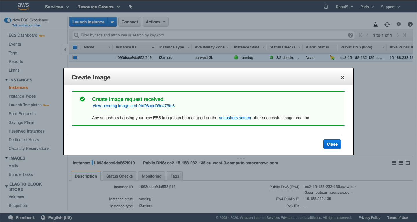 How to Create an Amazon Machine Image (AMI) and use it on AWS - Cộng ...
