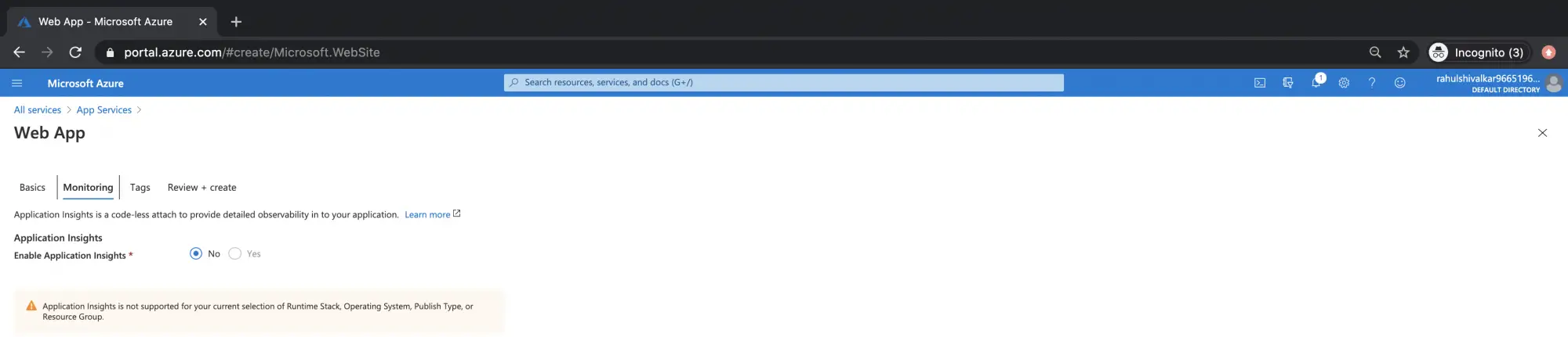 How to create an App Service on Azure Cloud