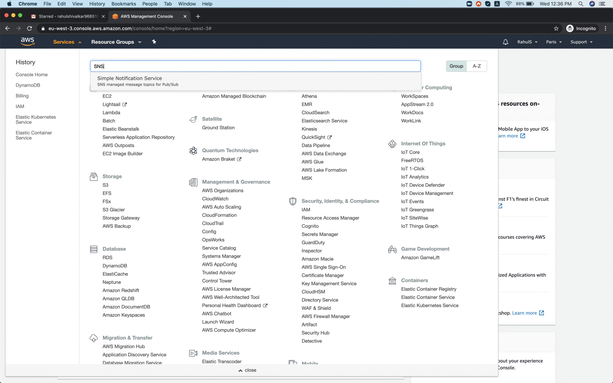 How to create an SNS Topic and a Subscriber on AWS