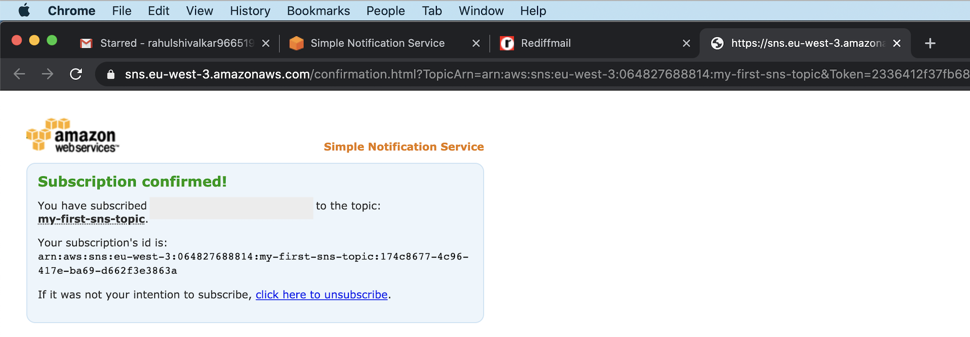How To Create An Sns Topic And A Subscriber On Aws