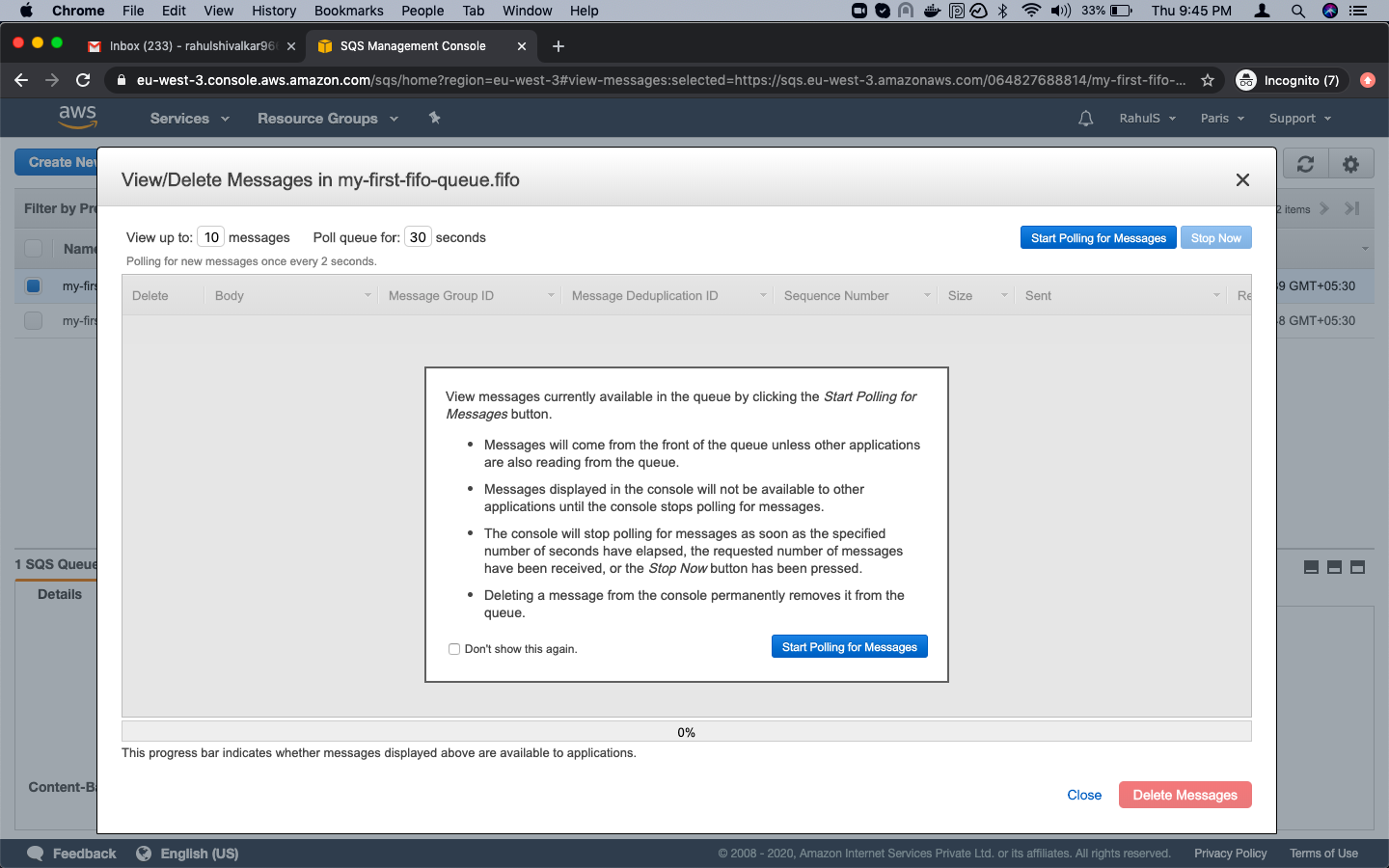 How to create an SQS Queue on AWS