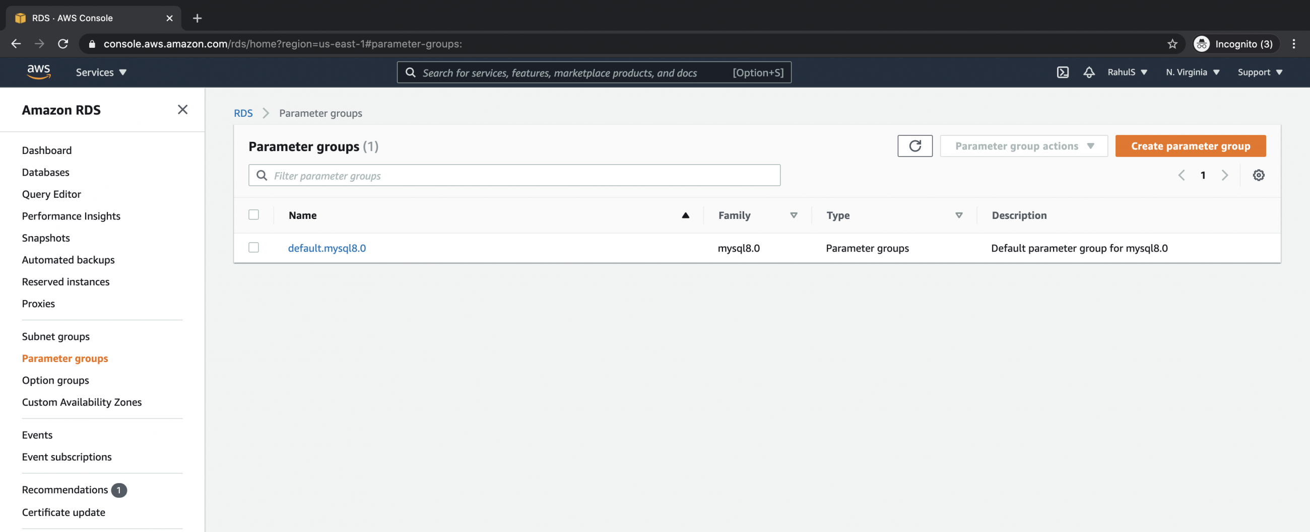 How To Create And Modify A Parameter Group For An Rds Instance On Aws