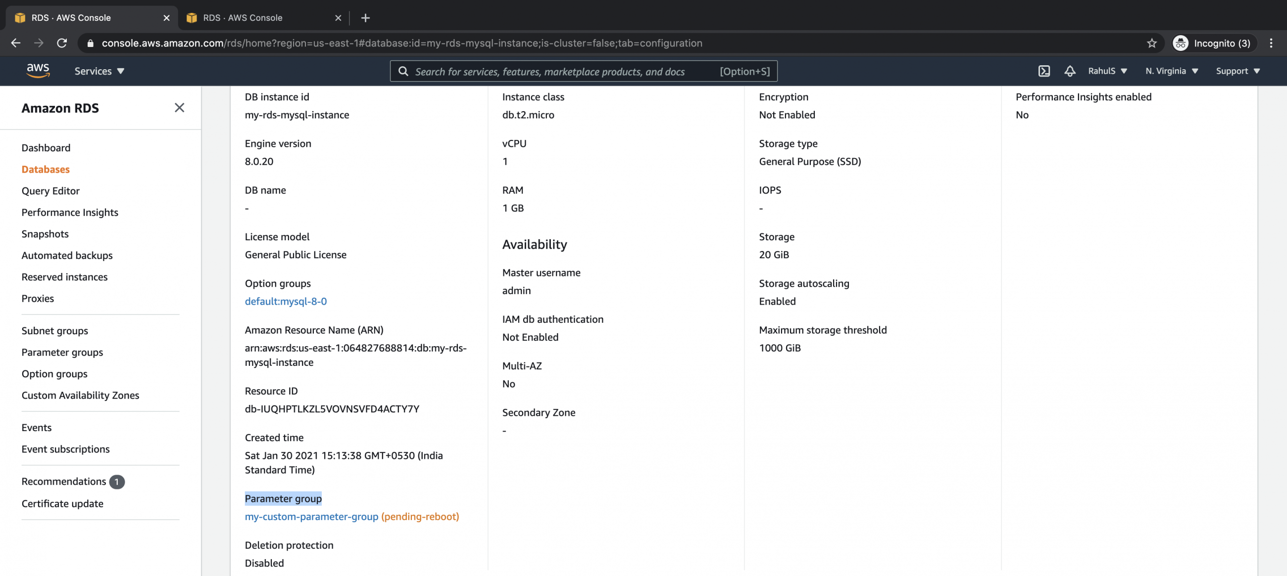 How To Create And Modify A Parameter Group For An Rds Instance On Aws