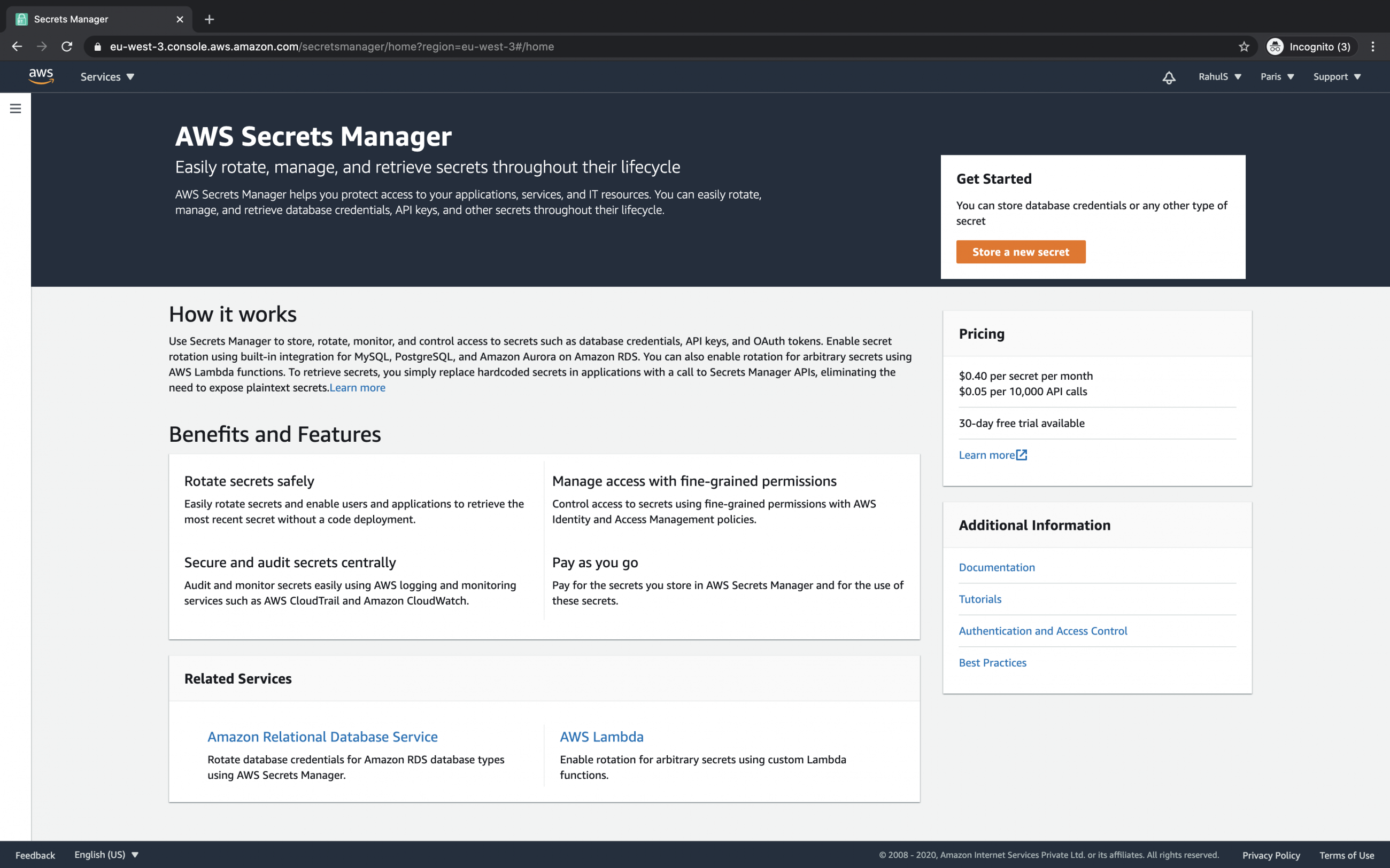 How To Create And Store Secrets Using Secret Manager In Aws Techlear