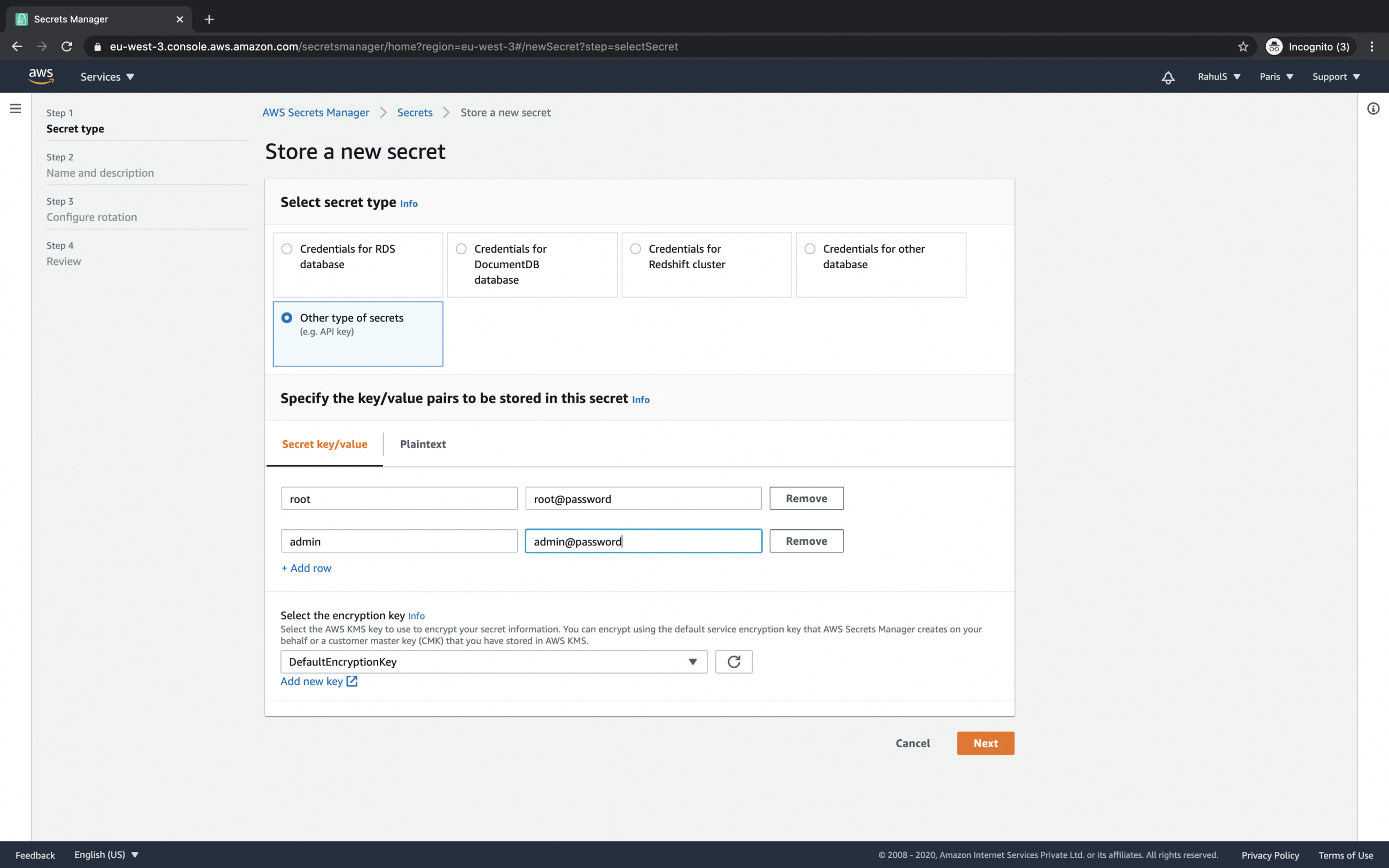 How To Create And Store Secrets Using Secret Manager In Aws
