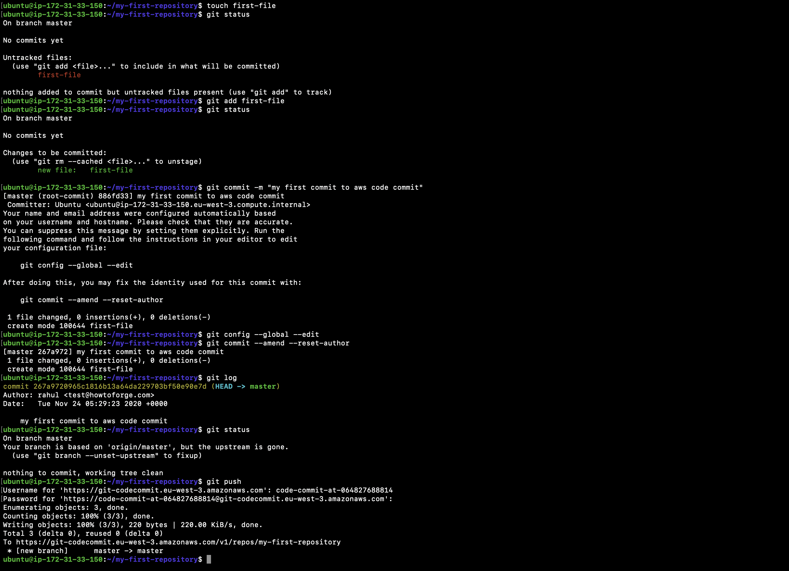 How To Create And Use A Codecommit Git Repository On Aws Cộng Đồng Linux