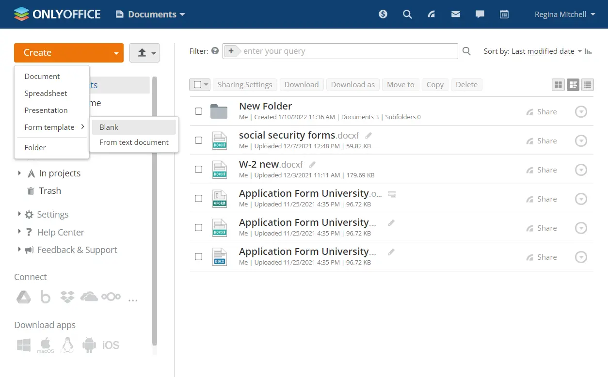 How to create fillable forms in ONLYOFFICE Docs 7.0