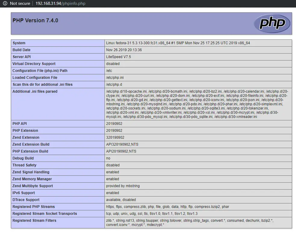 How To Install And Configure Openlitespeed Server On Fedora 31 Along
