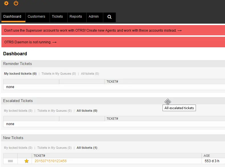 How to install OTRS (OpenSource Trouble Ticket System) on CentOS 7