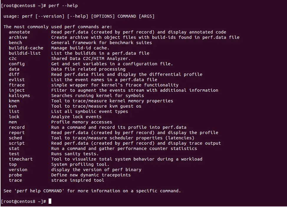 How To Install And Use Perf Performance Analysis Tool On Centos 8