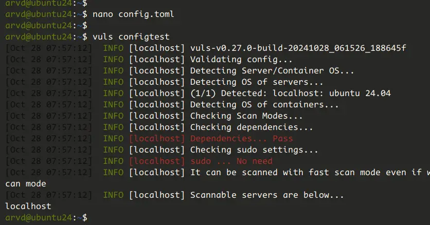 How to Install and Use Vuls Vulnerability Scanner on Ubuntu 24.04