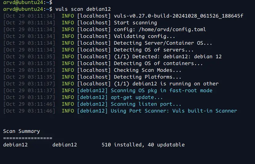 How to Install and Use Vuls Vulnerability Scanner on Ubuntu 24.04