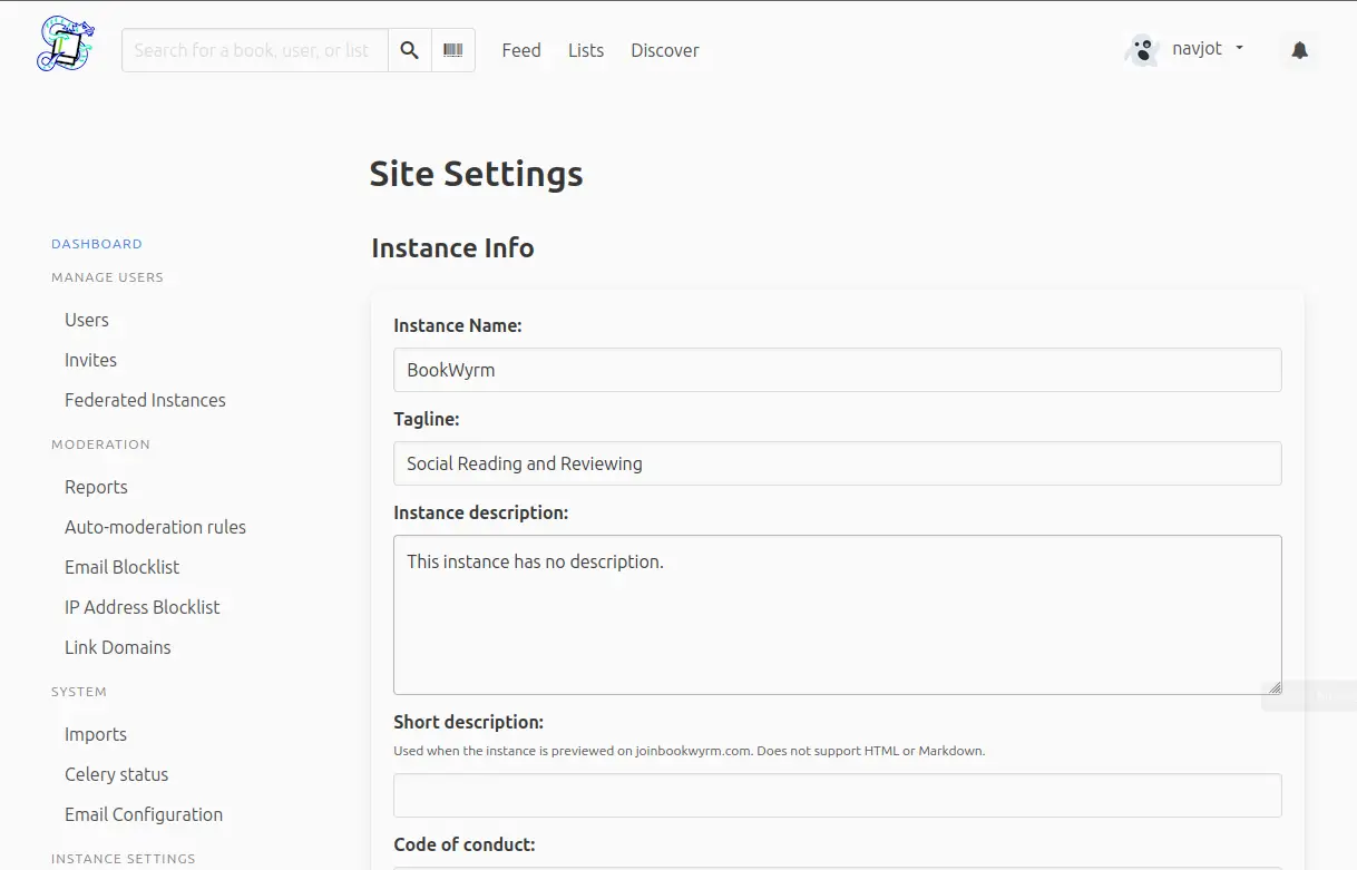 How to Install BookWyrm on a Rocky Linux 9 server using Docker