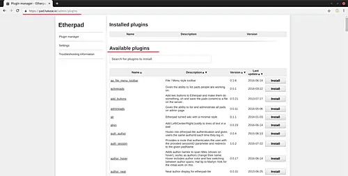 How to Install Collaborative Real-time Editor Etherpad on Ubuntu 18.04