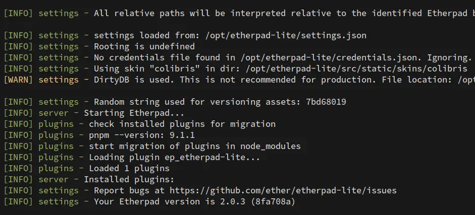 How to Install Etherpad Collaboration Editor on Ubuntu 24.04 Server