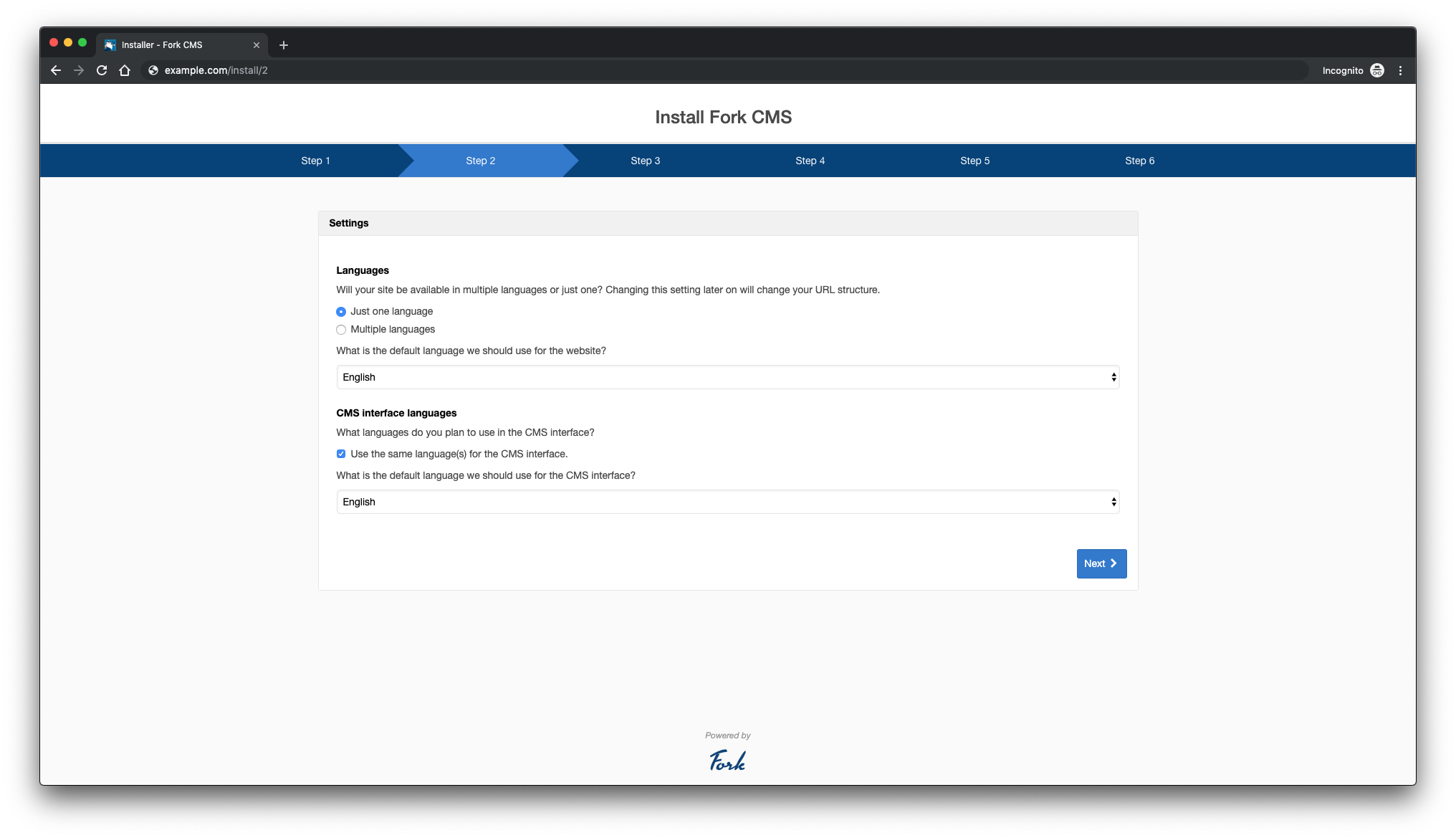 How to Install Fork CMS with NGINX on CentOS 8
